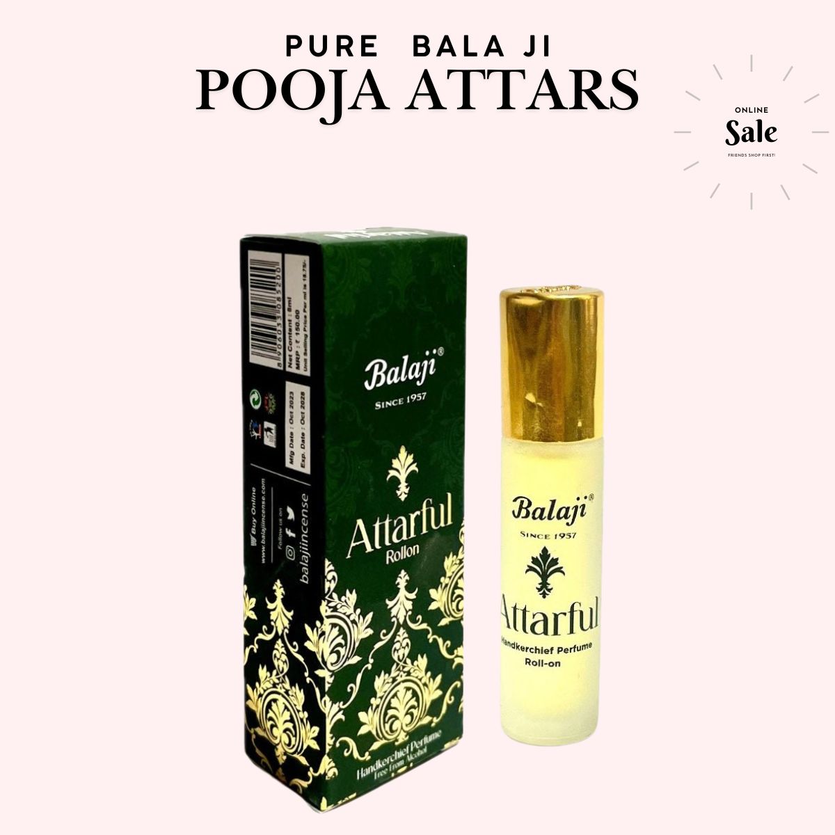 Attarful Bala ji Pooja Attar 8ML - Sanskar gallery™