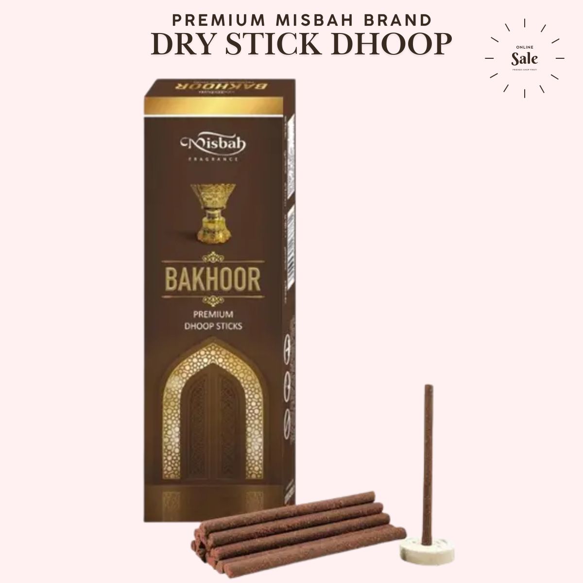 Bakhoor Dry Stick Dhoop Misbah Brand - Sanskar gallery™