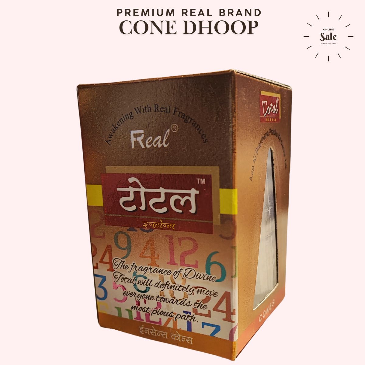 Total Dhoop Cone Real Brand Large Cone size - Sanskar gallery™