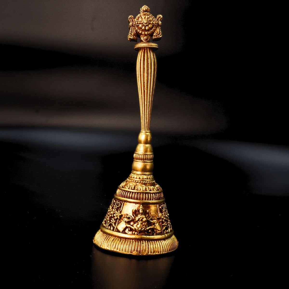 Ghanti Hand Brass Bell Small Size 7cm Export Quality - Sanskar gallery™